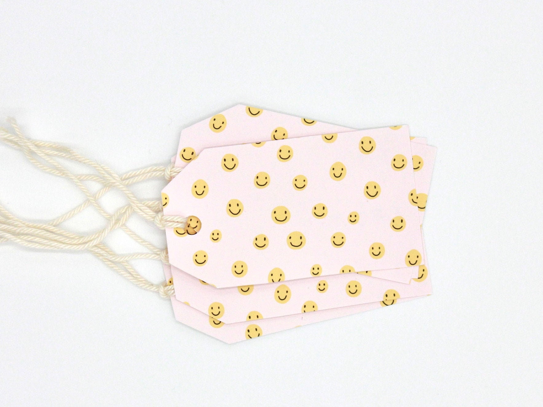 Pink Smiley Face Gift Tags Set of 5 3.25 X - Etsy