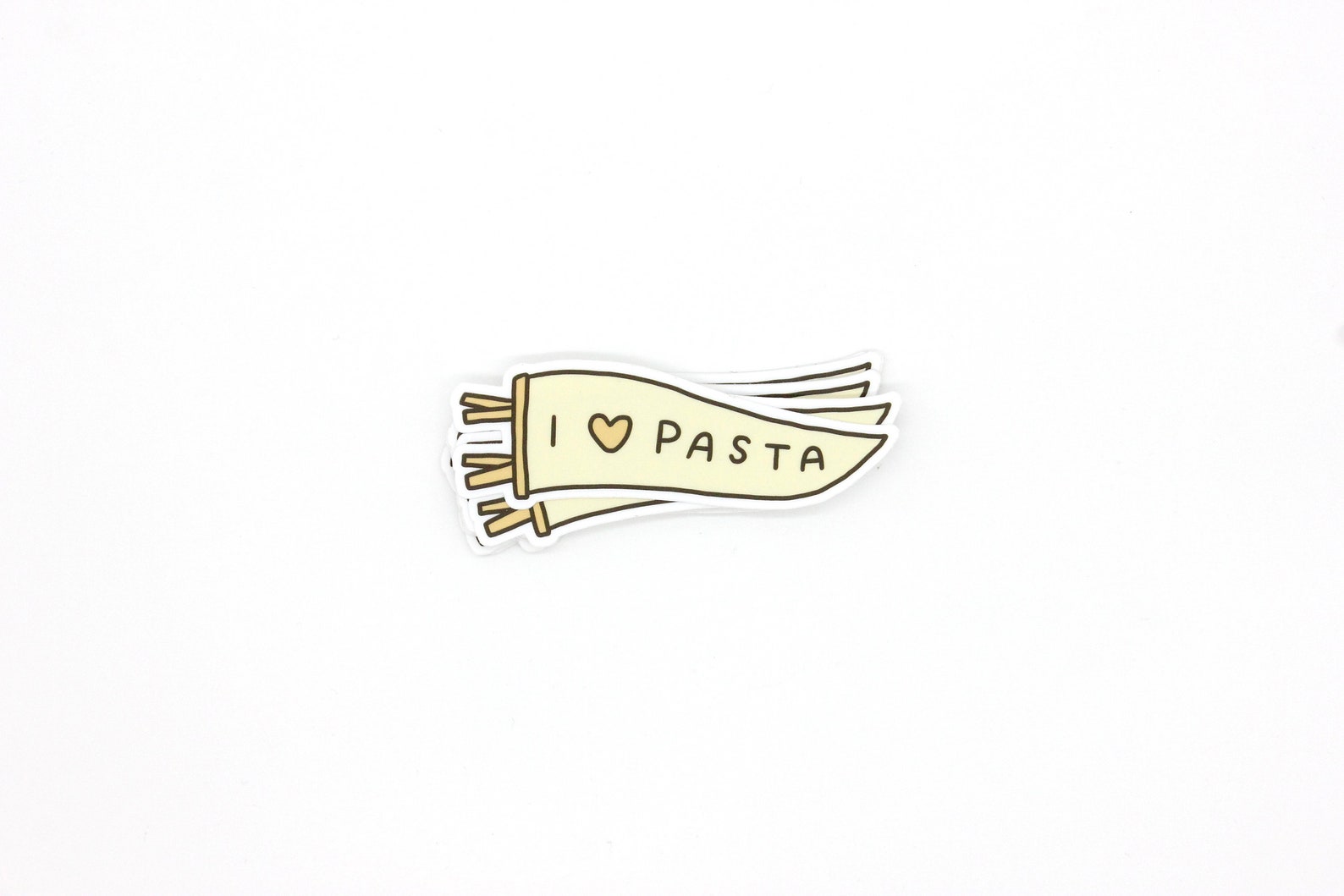 I Love Pasta Flag Vinyl Sticker Waterproof and Weatherproof - Etsy