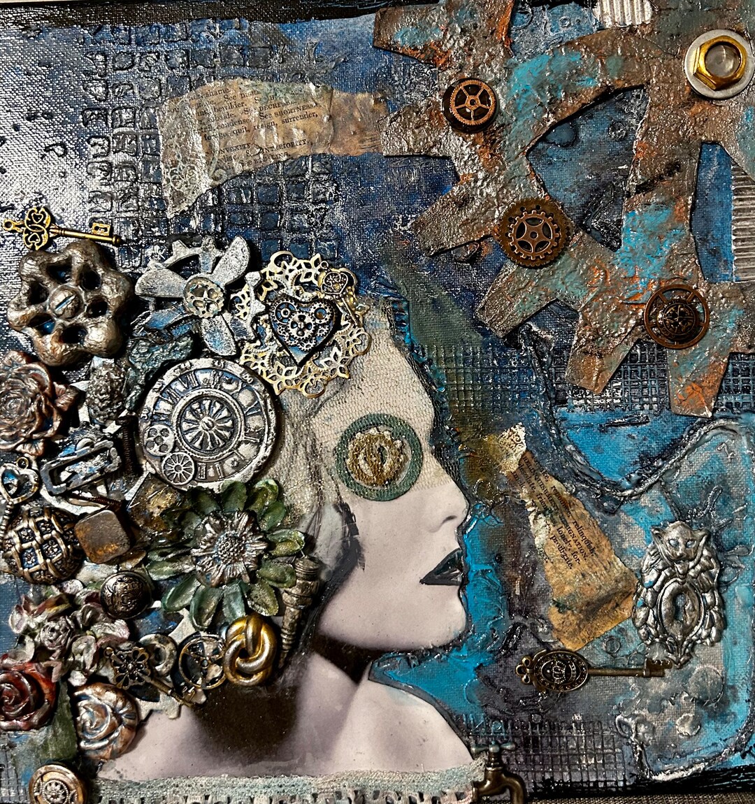 Mixed Media Steampunk 3D Assemblage Art Titled “steam Empress: A ...