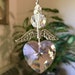 Love Angel Light Pink Crystal Glass Prism Angel Suncatcher Silver Angel ...