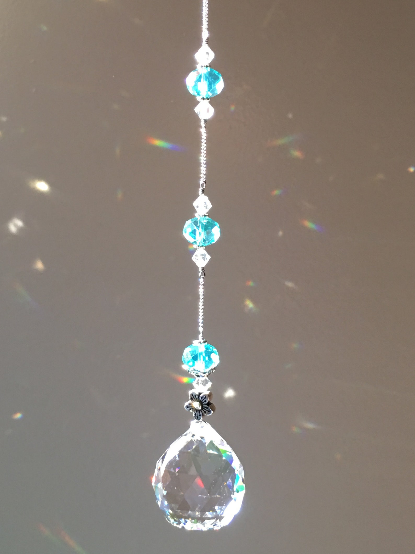Blue Suncatcher Crystal Window Prism Gifts for Home Aqua Blue - Etsy