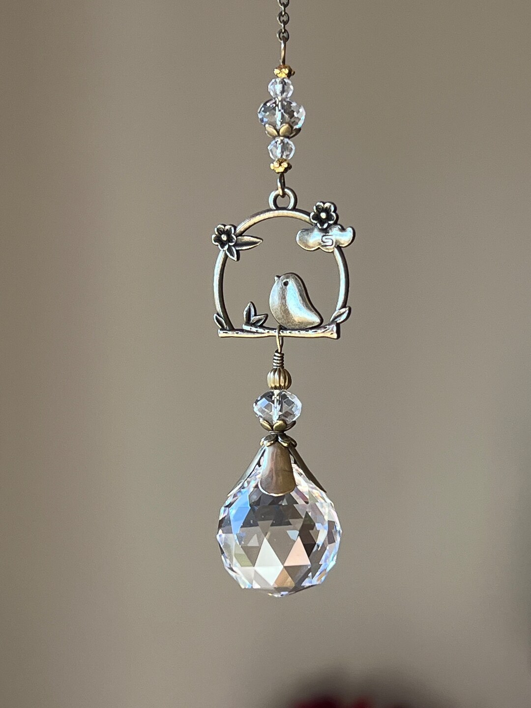 Pet Bird Memorial Gift Rainbow Bridge Gift Passing of Bird Sun Catcher ...