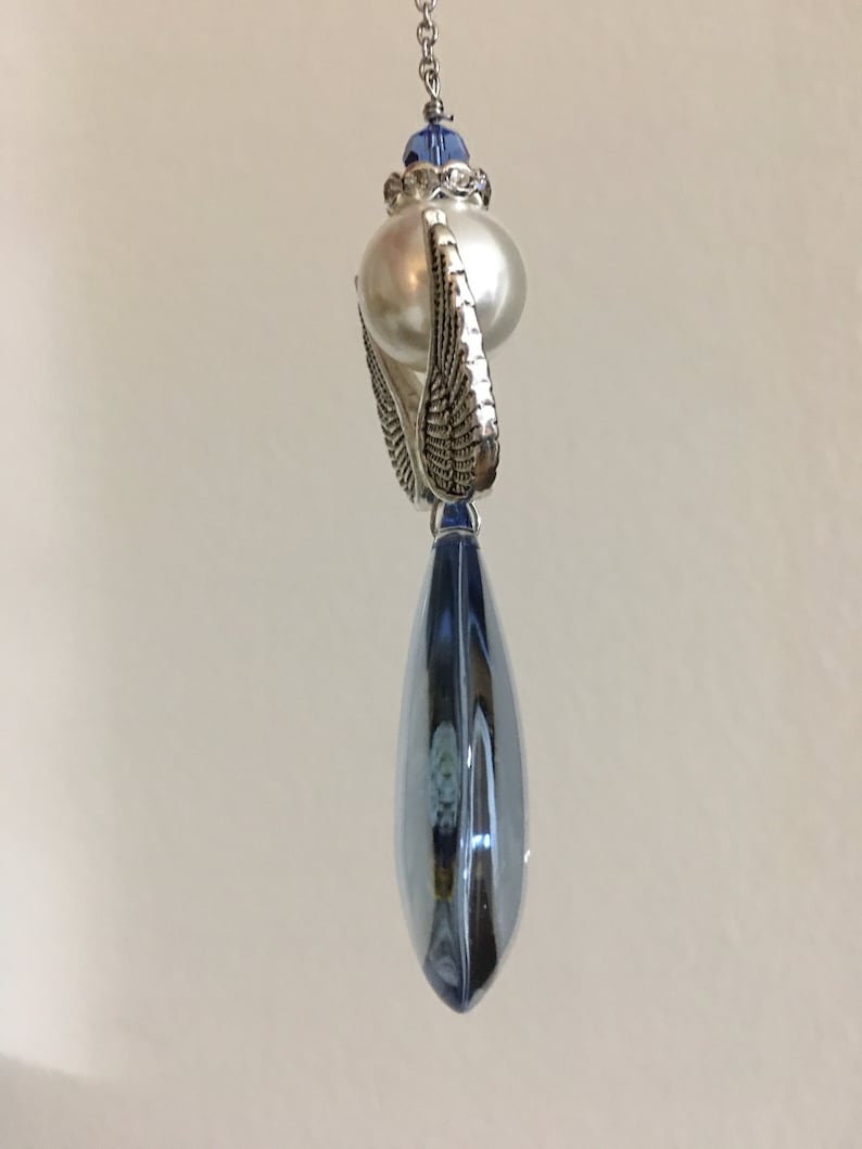 Gift Angel for Nurse Teardrop Glass Pendant Guardian Angel Window Charm ...