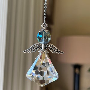 Prism Angel Pendant, Guardian Angel, Angel Wing, Glass Angel Ornament ...