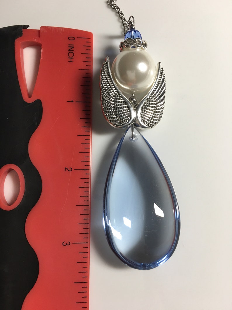 Gift Angel for Nurse Teardrop Glass Pendant Guardian Angel Window Charm ...