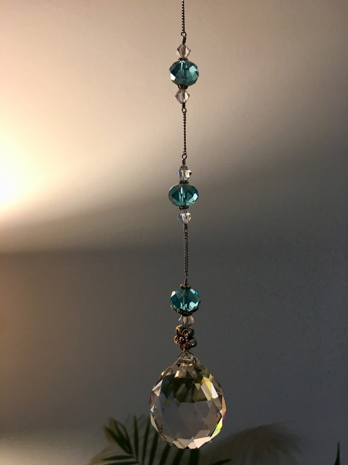 Blue Suncatcher Crystal Window Prism Gifts for Home Aqua Blue - Etsy