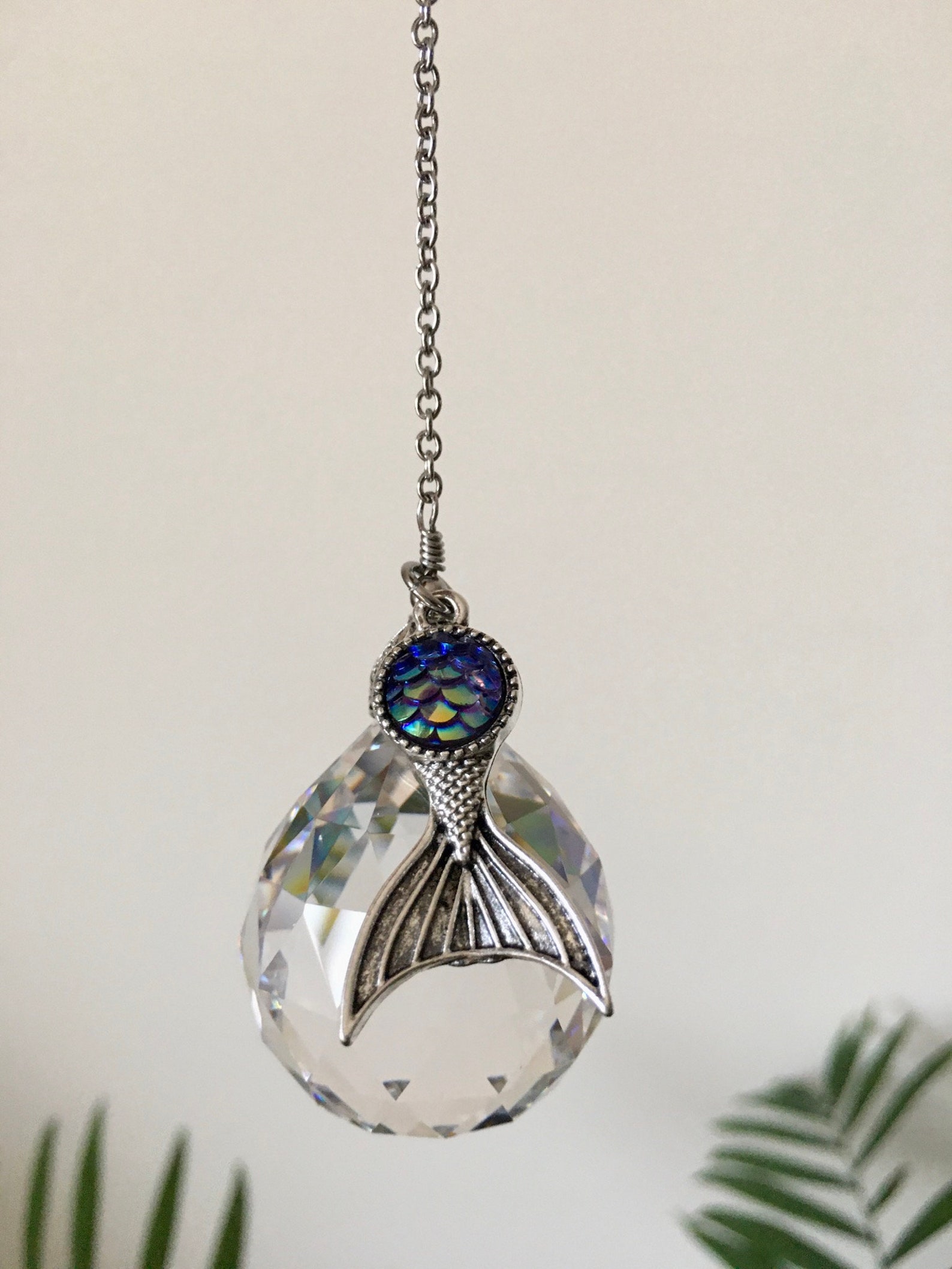 30mm Faceted crystal ball pendant Sun catcher crystal prism | Etsy