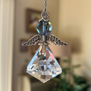 Prism Angel Pendant, Guardian Angel, Angel Wing, Glass Angel Ornament ...