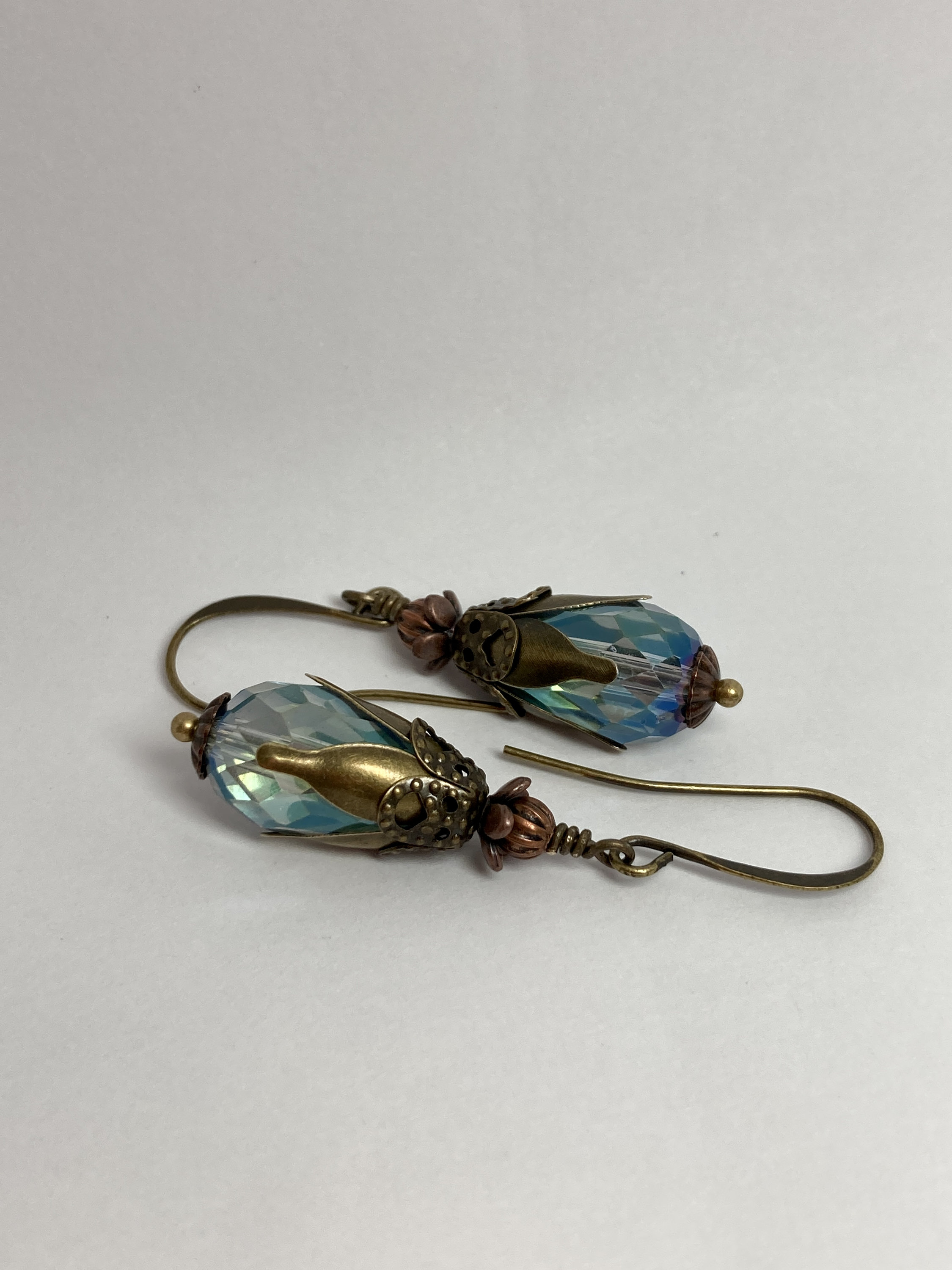 Vintage Style Mermaid Teardrop Glass Dangle Earring - Etsy