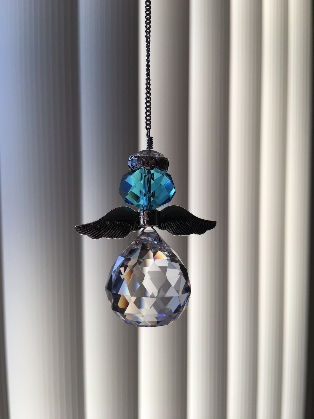 Angel Sun Catcher, Blue Angel, Angel Prism, Birthday Stone Gifts, Blue ...