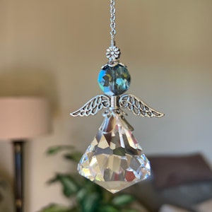 Prism Angel Pendant, Guardian Angel, Angel Wing, Glass Angel Ornament ...