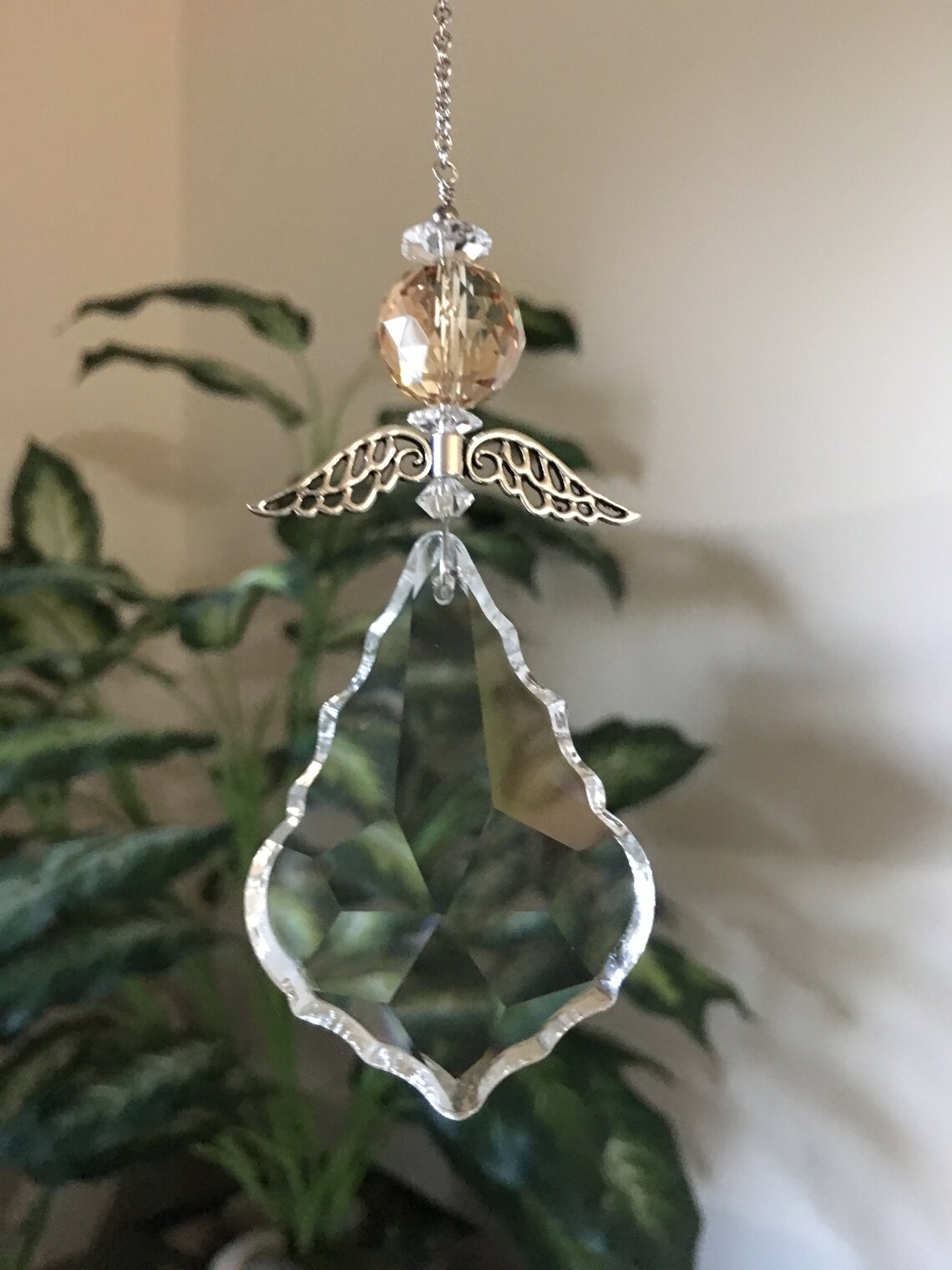 Sun Catcher Crystal Prism Teardrop Angel Prism Windows Sun | Etsy