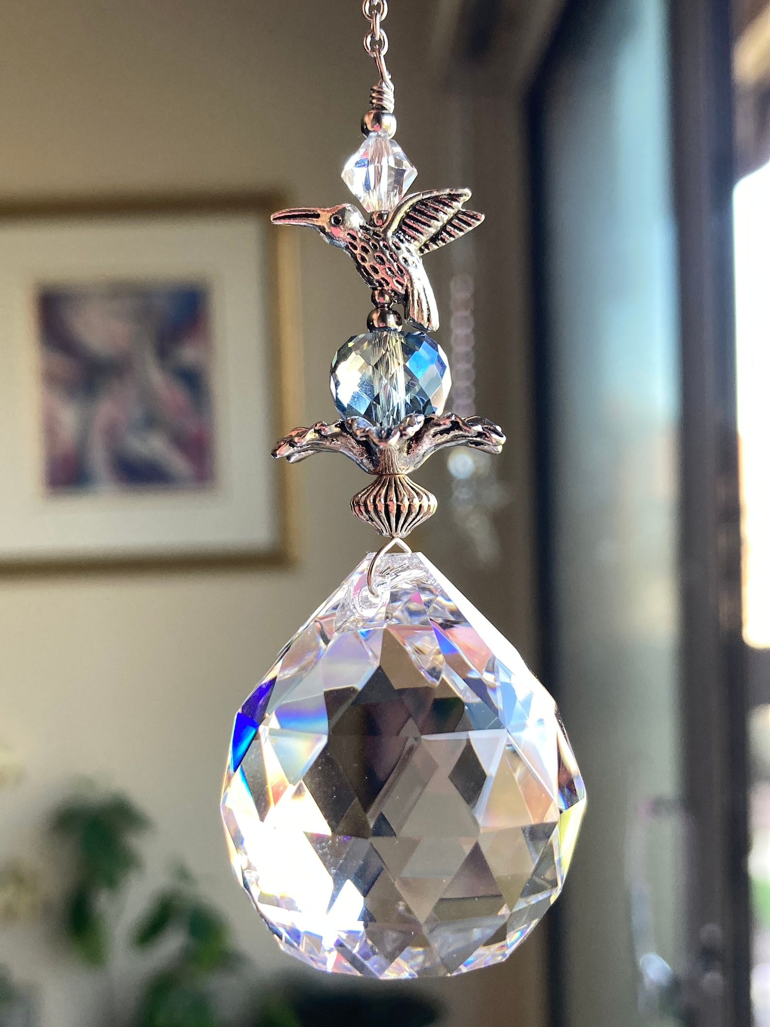 Hummingbird Suncatcher Crystal Ornament - Etsy