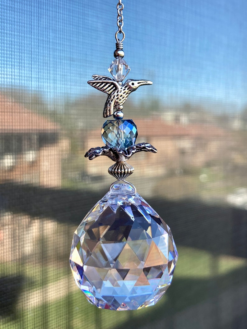 Hummingbird Suncatcher Crystal Ornament - Etsy