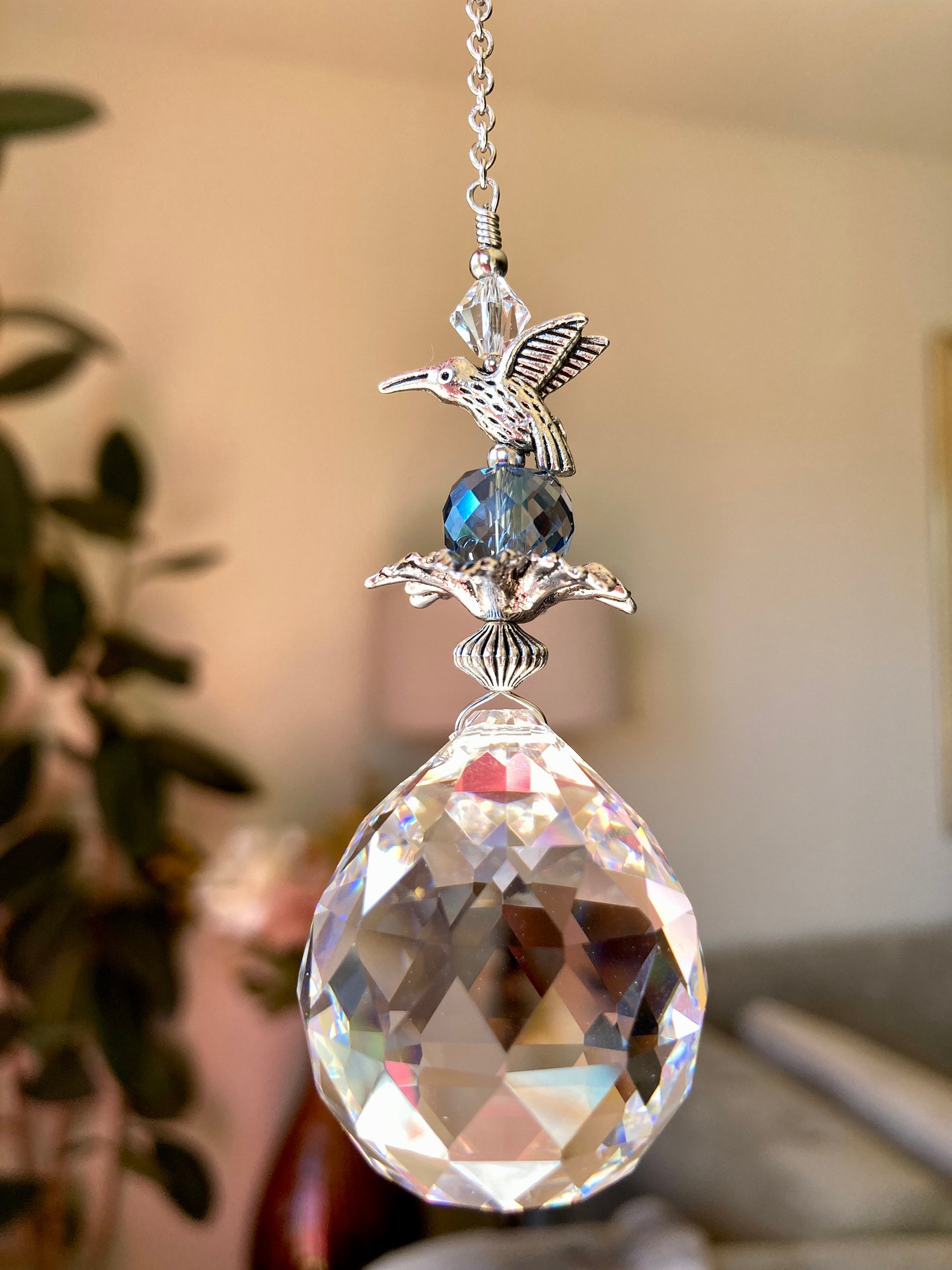Hummingbird Suncatcher Crystal Ornament - Etsy
