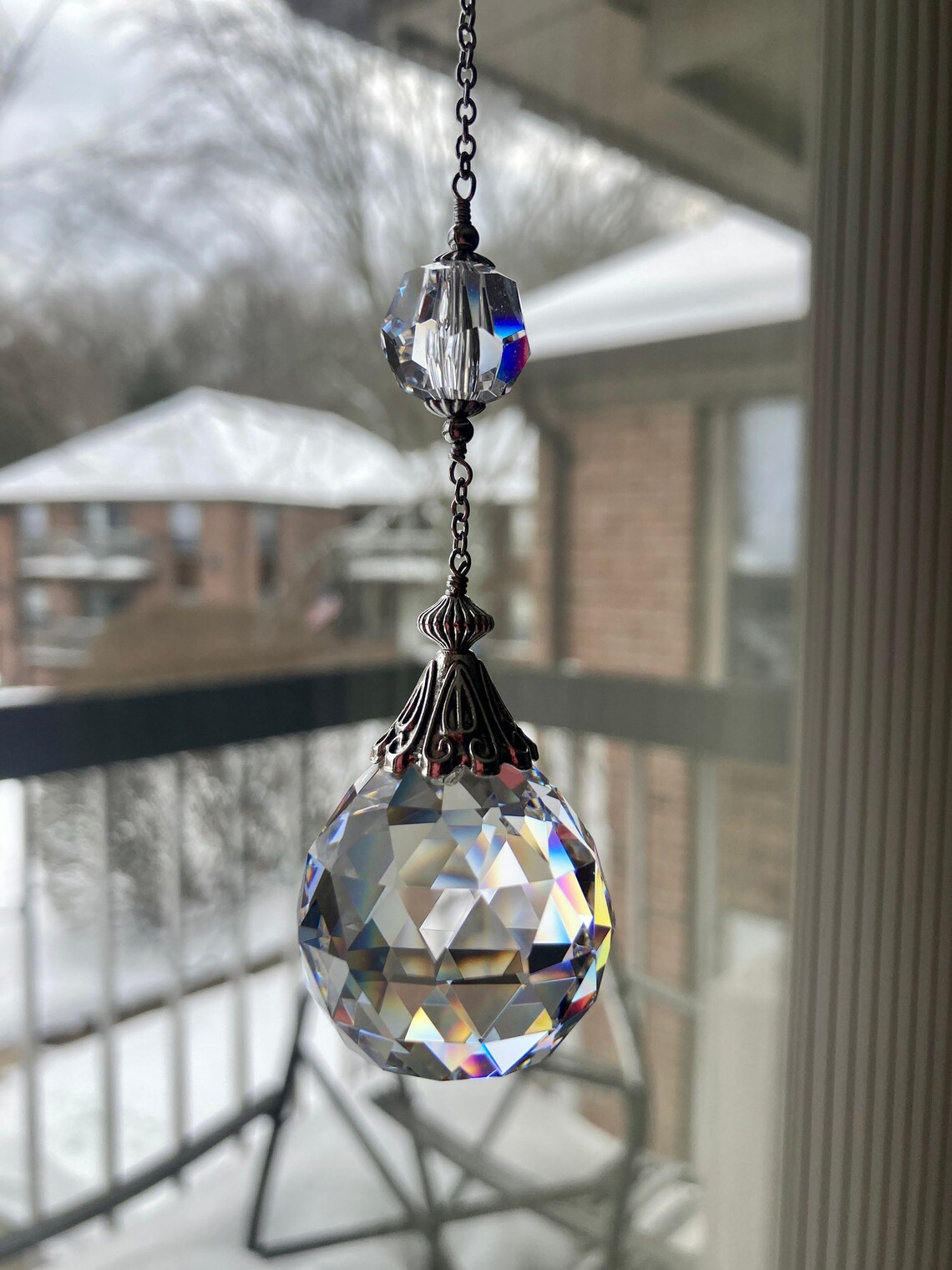 Window Sun Catcher Crystal Ball Prism Hanging Ornament Clear - Etsy