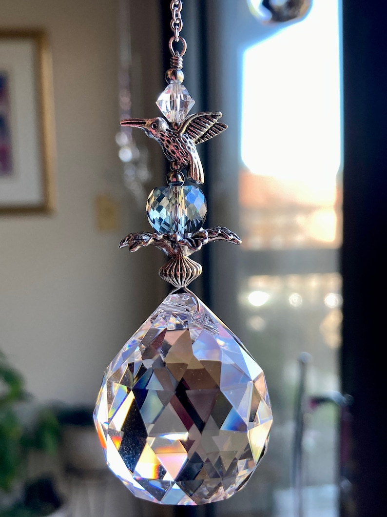 Hummingbird Suncatcher Crystal Ornament - Etsy