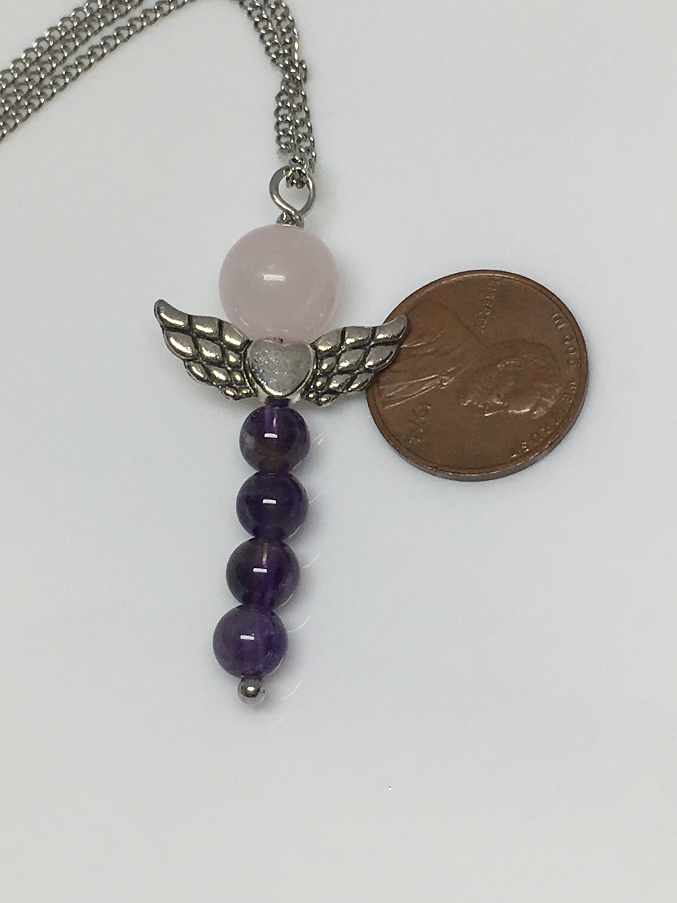 Pink Purple Caduceus Symbol Caduceus Pendant Caduceus Angel - Etsy