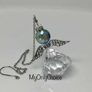 Prism Angel Pendant Guardian Angel Angel Wing Glass Angel | Etsy