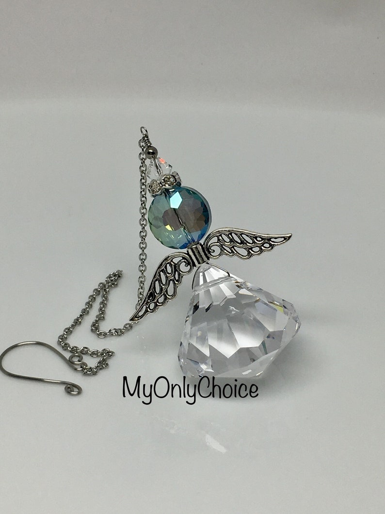 Prism Angel Pendant Guardian Angel Angel Wing Glass Angel | Etsy