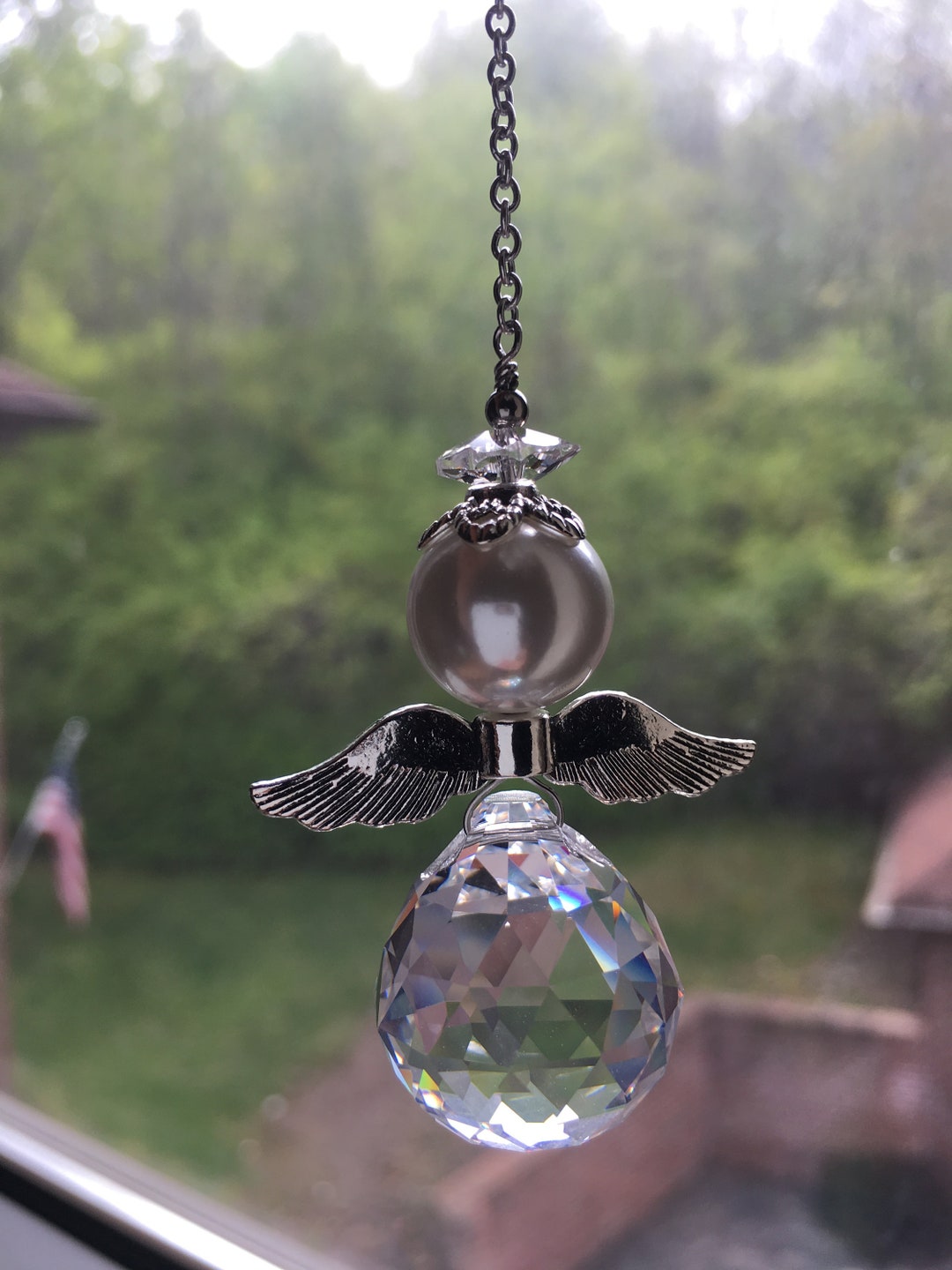 Guardian Angel Sun Catcher Crystal Window Charm, Sympathy Gifts, Angel ...