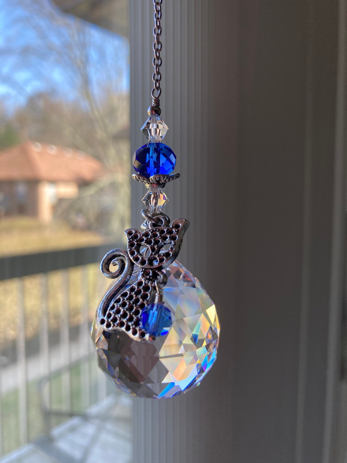 30mm Crystal Ball Suncatcher Prism Hanging Ornament Pet Loss Gift Loss ...