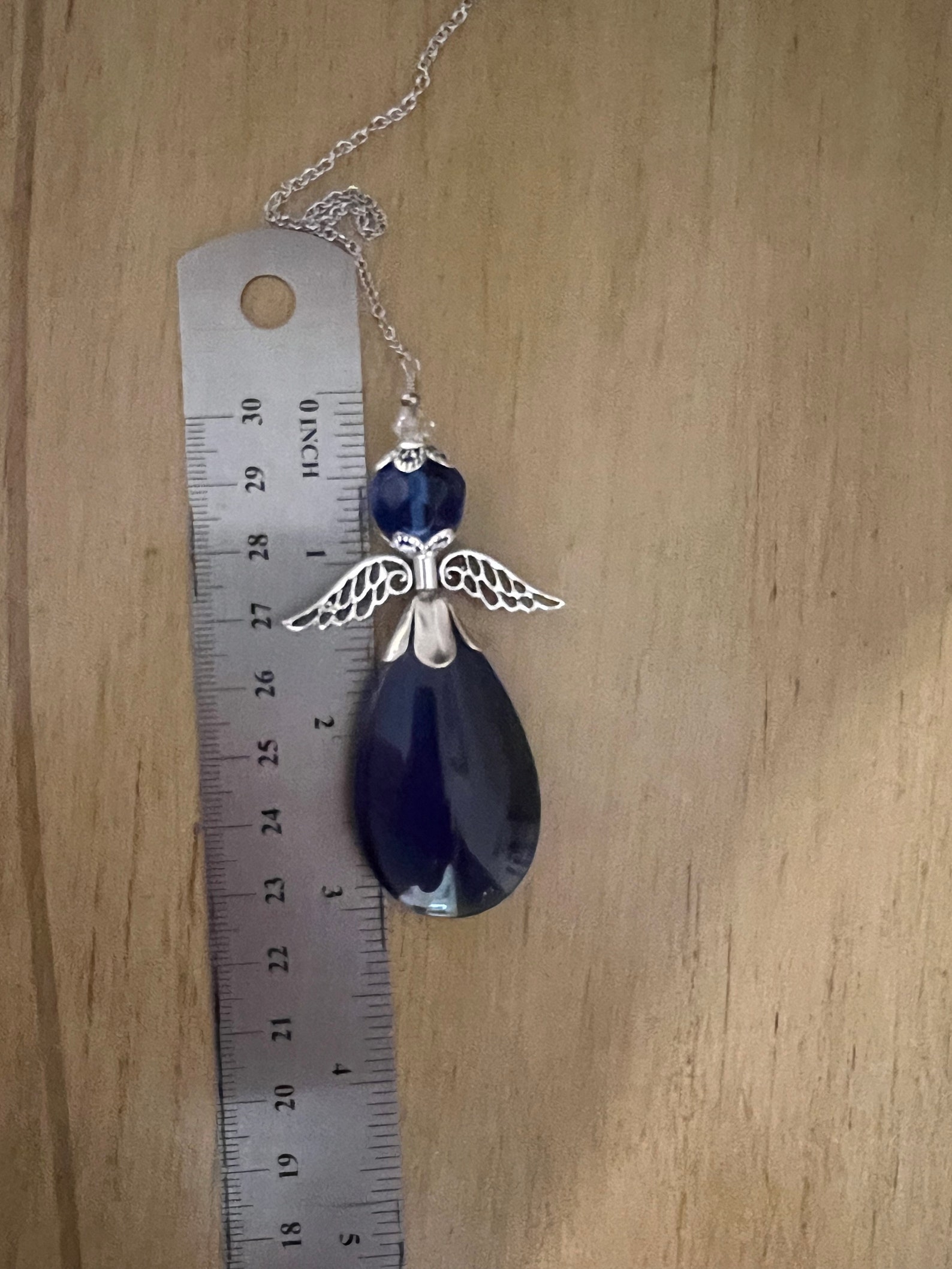 Royal Blue Angel Drop Pendant Ornament September Birthday - Etsy