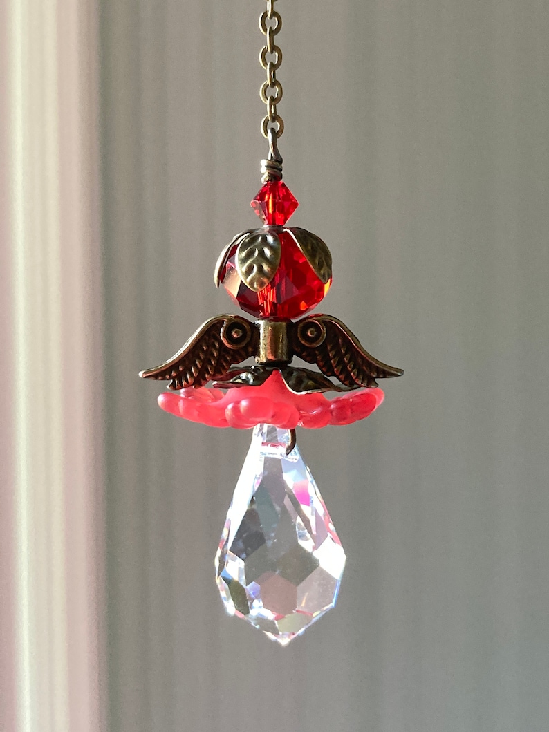 Small Teardrop Angel Prism Winged Angel Pendant Cobalt Blue - Etsy