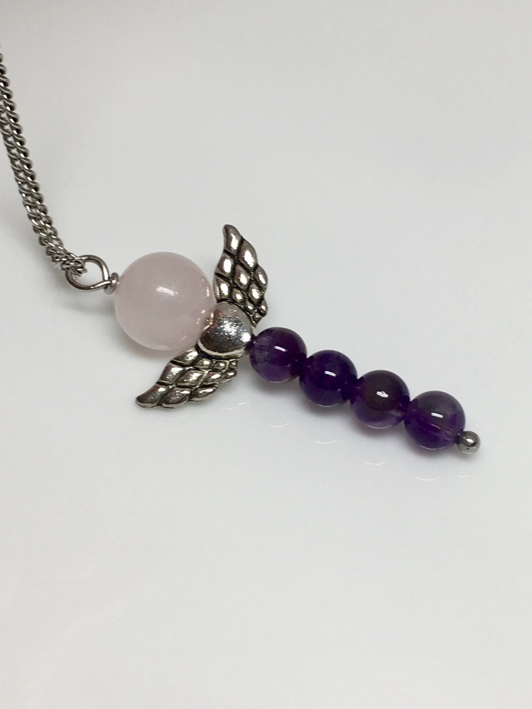 Pink Purple Caduceus Symbol Caduceus Pendant Caduceus Angel - Etsy