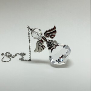 Comforting Gift Winged Angel Prism Angel With Silver Wing Clear Crystal ...