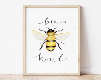 Bee Kind Wall Art - Etsy