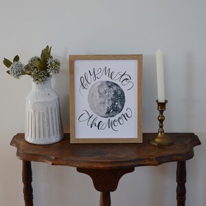 Moon Phase Wall Art / Fly Me to the Moon / Space / Hand Painted / 8x10 ...