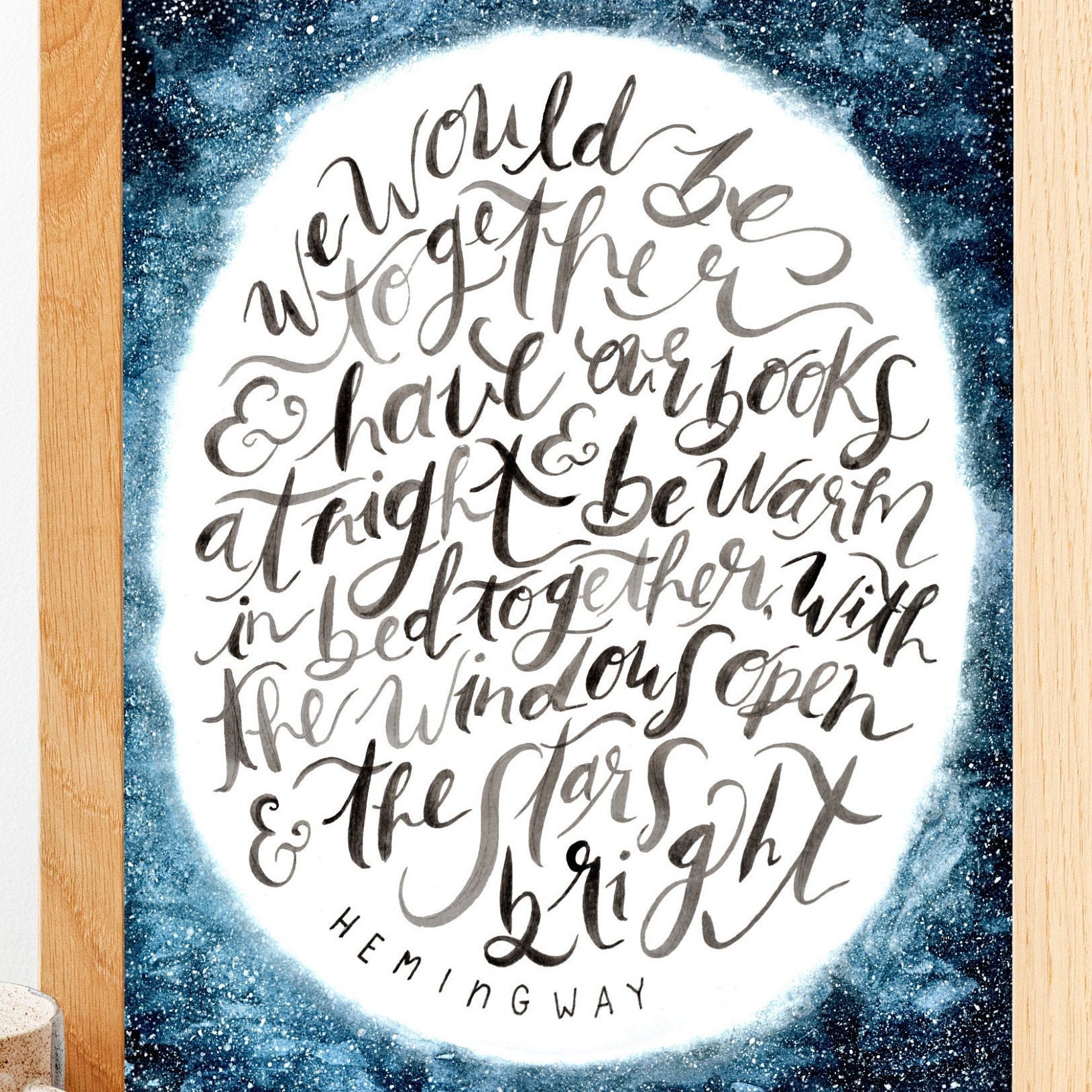 Book Wall Art / We Would Have Our Books / Hemingway / Book - Etsy