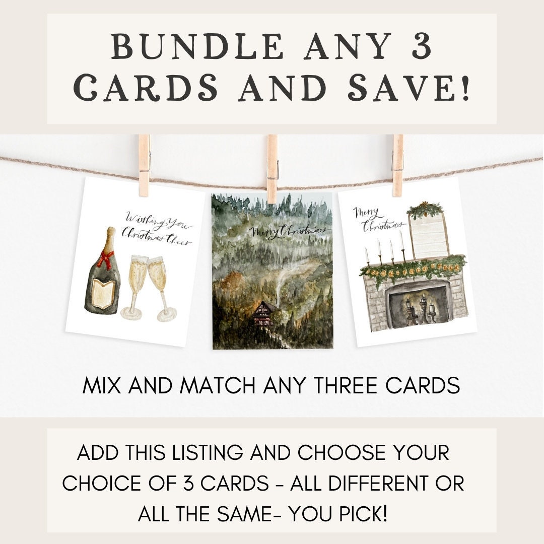 Holiday Card Set: Mix & Match Christmas Greeting Cards - Etsy