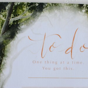 Whimsical Forest to Do List / 50 Sheets | Large | Hand Painted Forest ...
