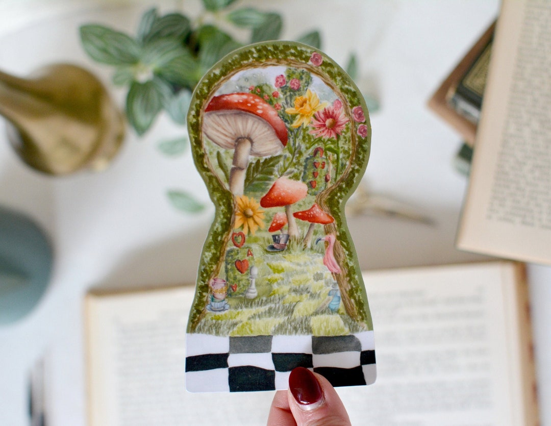 Alice in Wonderland Die Cut Bookmark. Lewis Carroll. Book Lover Gift ...
