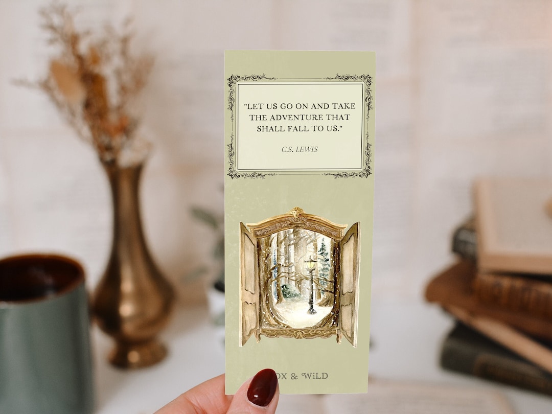 Narnia Magical Wardrobe Quote Bookmark. C.S. Lewis. Book Lover Gift ...
