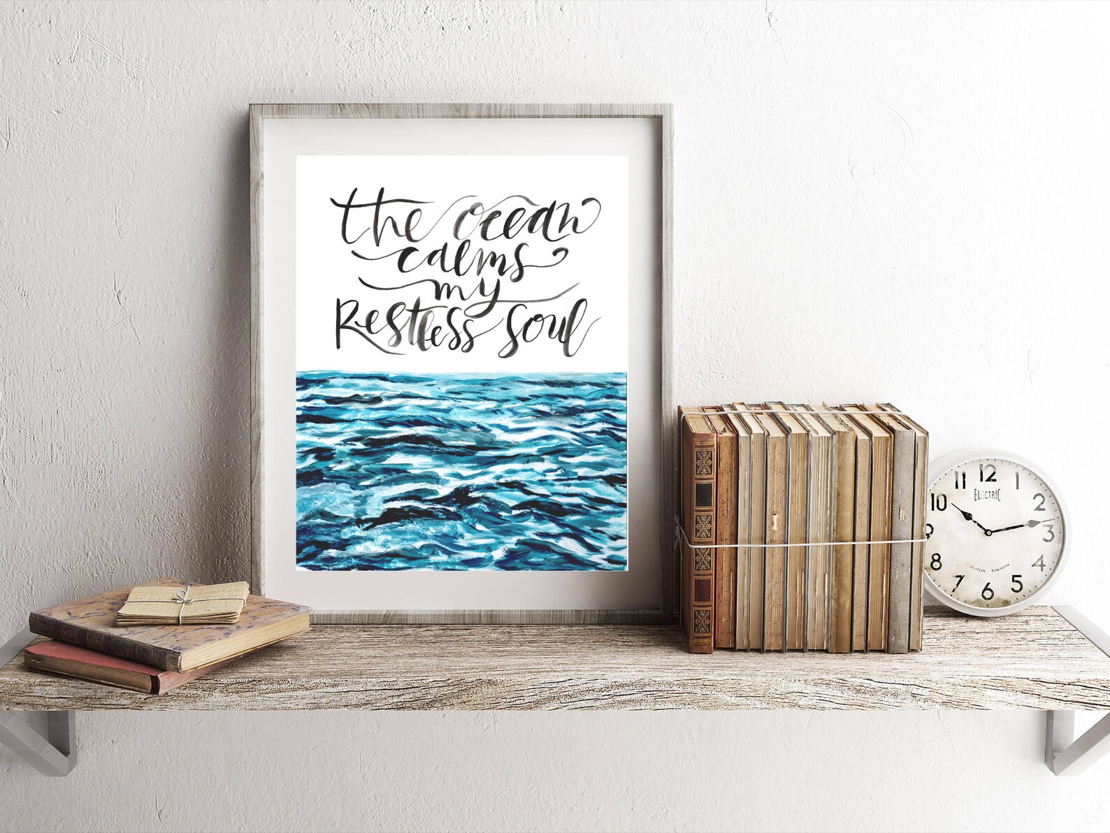 Beach Wall Decor / The Ocean Calms My Restless Soul / Hand | Etsy