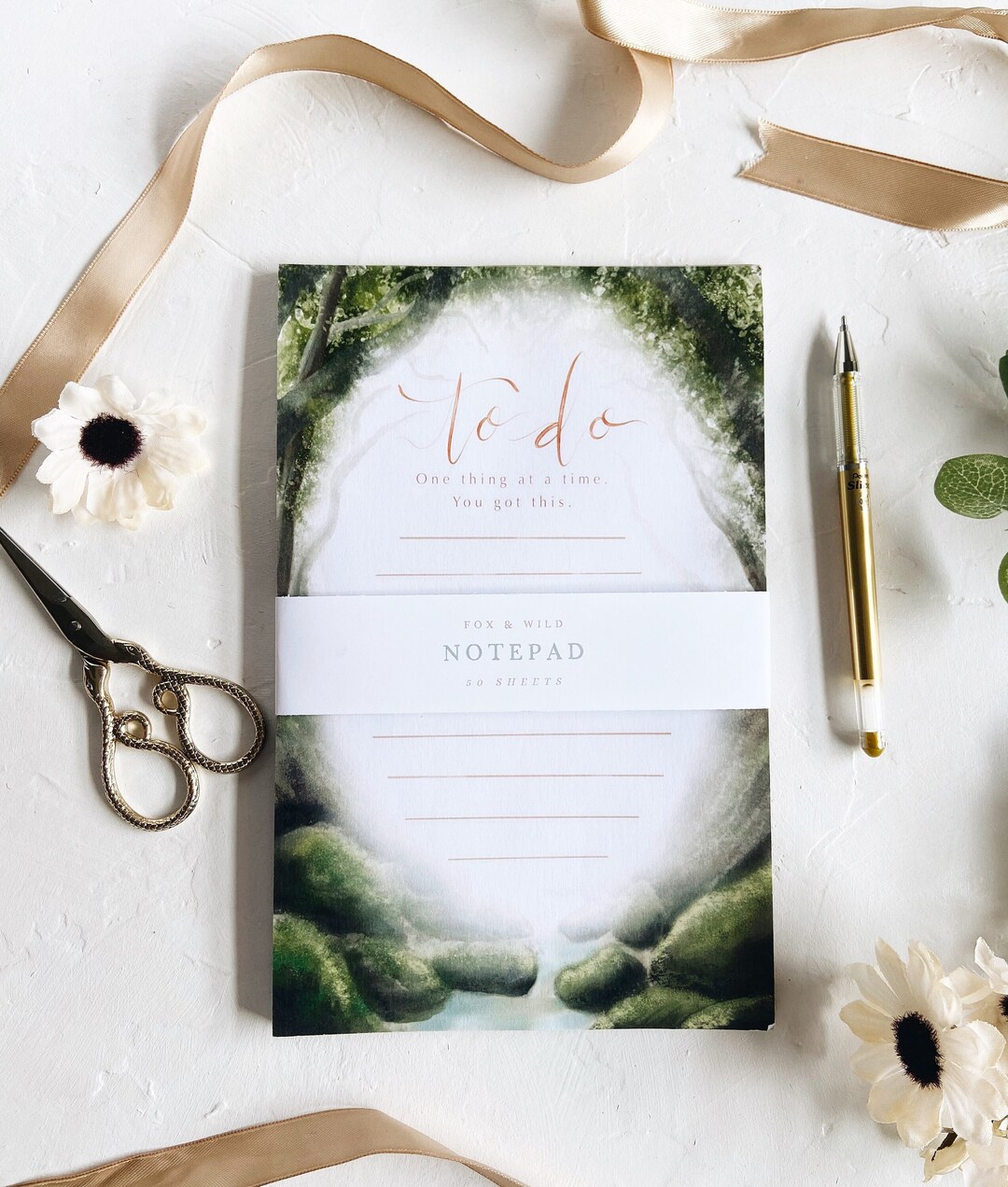 Whimsical Forest to Do List / 50 Sheets | Large | Hand Painted Forest ...