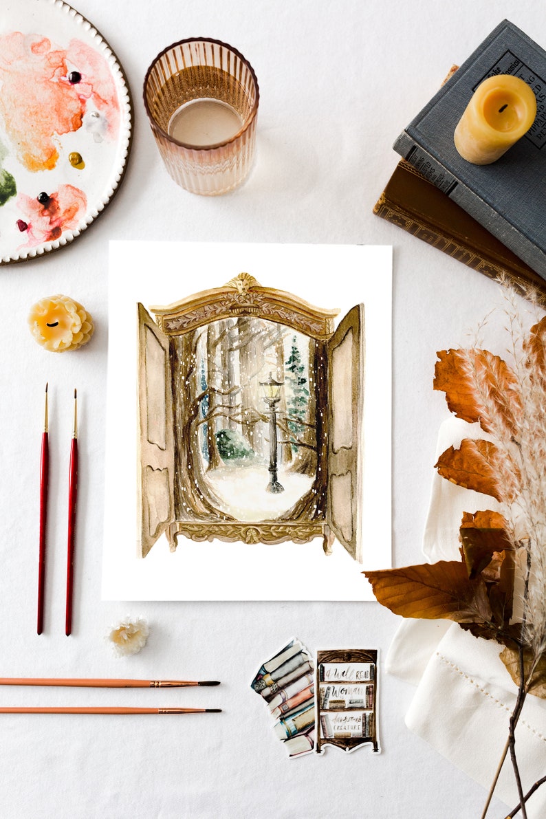 Magical Wardrobe Print. Narnia Book Lover Gift. Book Wall Art. - Etsy