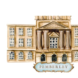 Pemberley Print. Pride and Prejudice Artwork. Book Lover Gift. Book ...