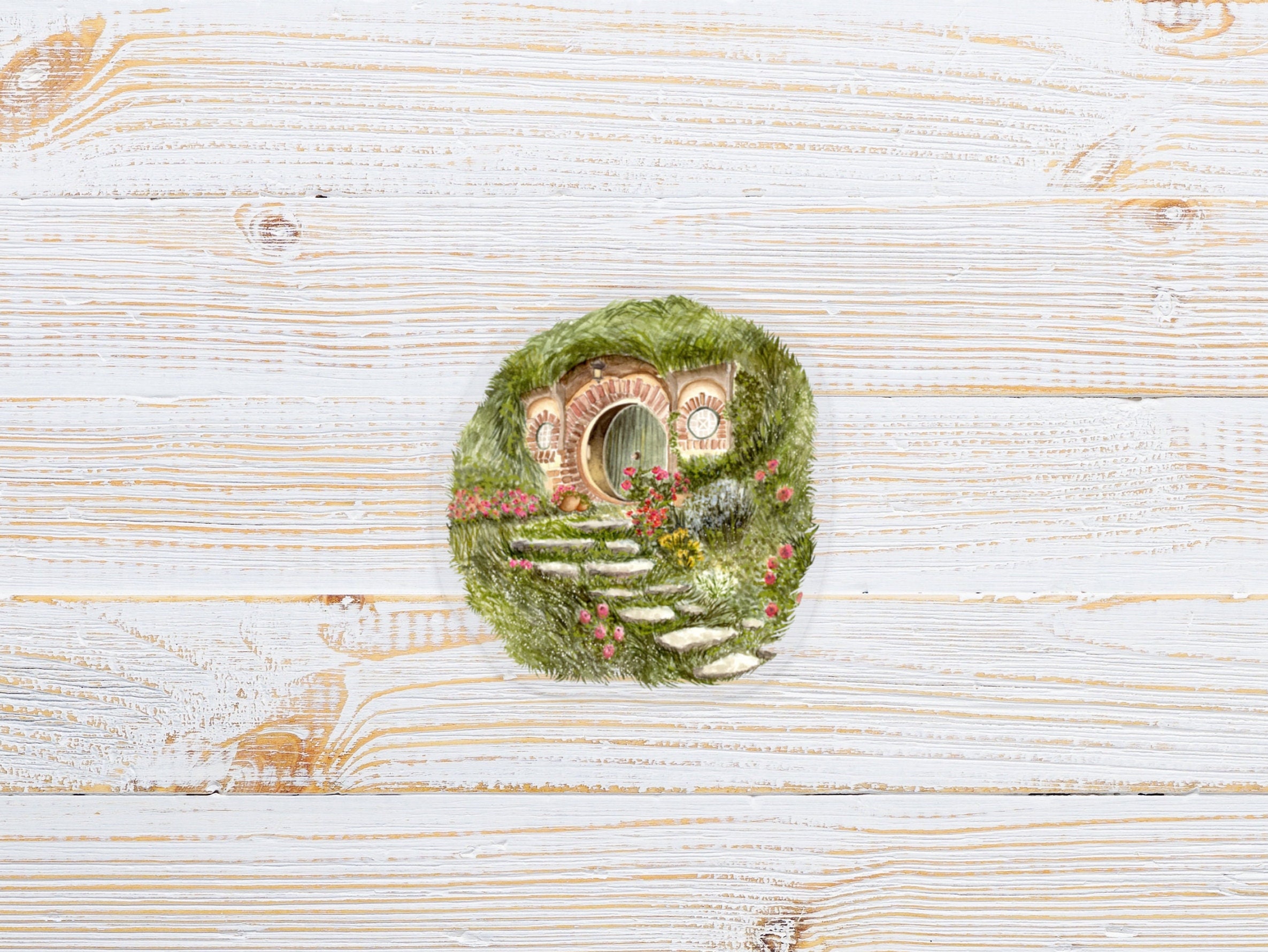 CLEAR Hobbit Hole Vinyl Sticker Hand Painted Waterproof - Etsy