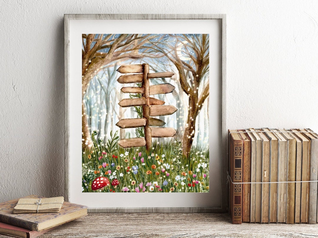 CUSTOM Literary Location Signpost Print. CHOOSE 8 LOCATIONS. Fairy ...