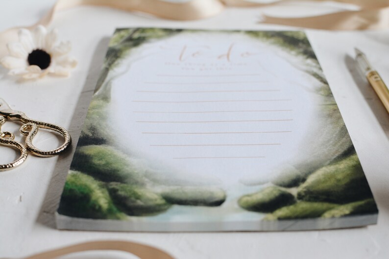 Whimsical Forest To Do List / 50 Sheets Large Hand Painted | Etsy