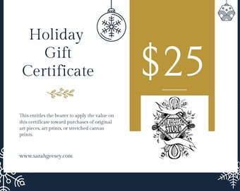 Gift Certificate Sign (available Here!) - Etsy