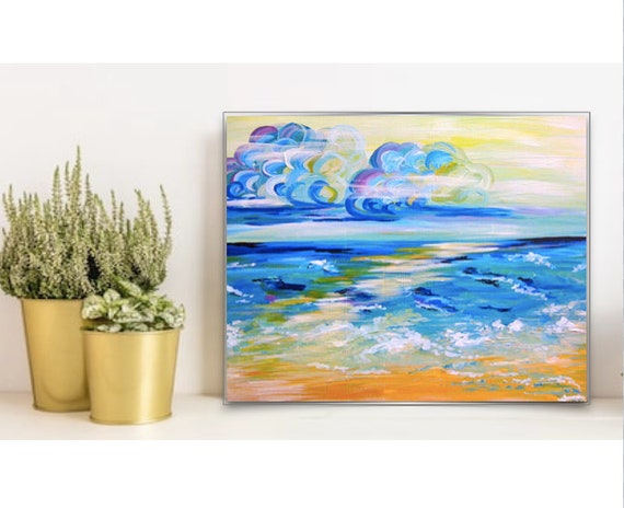 Sea Billows Roll art print | Etsy