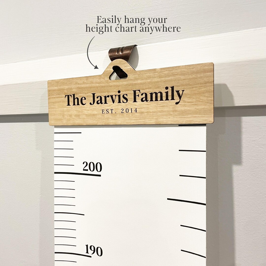 Custom Name Kids Height Chart | Portable Canvas Family Growth Chart ...