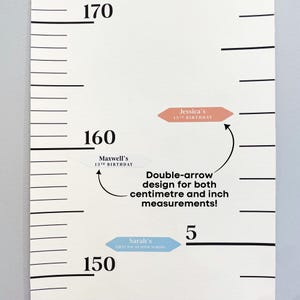 Personalised Vinyl Height Chart Labels - Custom Name Height Chart ...