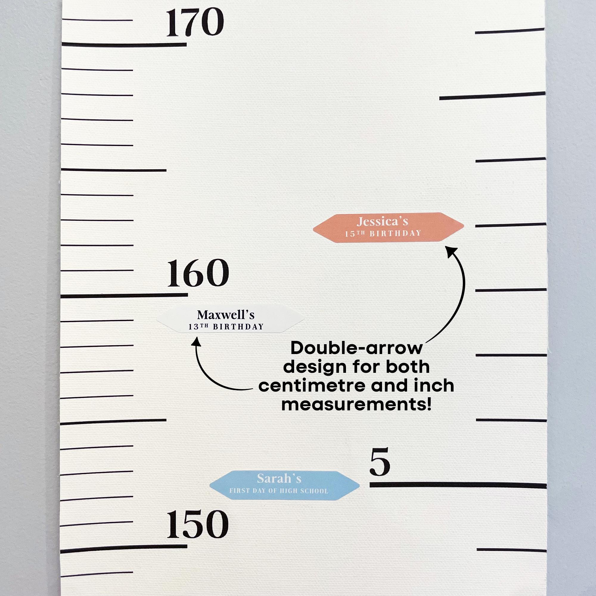 Personalized Height Chart Stickers – Family Milestone Decals - Etsy