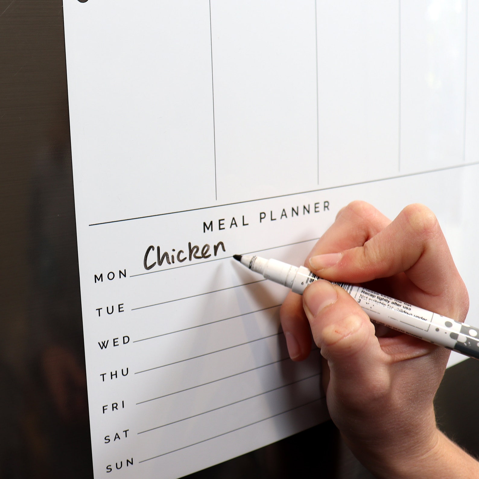 Custom Weekly Fridge Planner Meal Planner Section Magnetic - Etsy